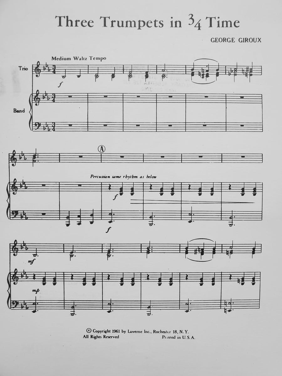 Three Trumpets in 3/4 Time George Giroux – ABA Library