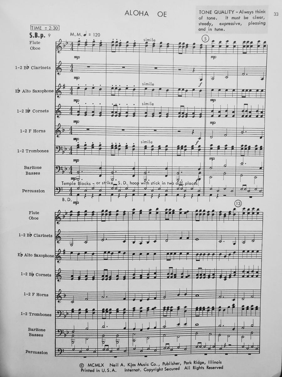 First Performance Charles S. Peter arr. Paul Yoder – ABA Library